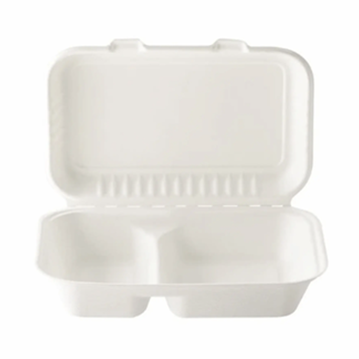 Envase Biodegradable CT5 con División – 920 ml | ECOYURA
